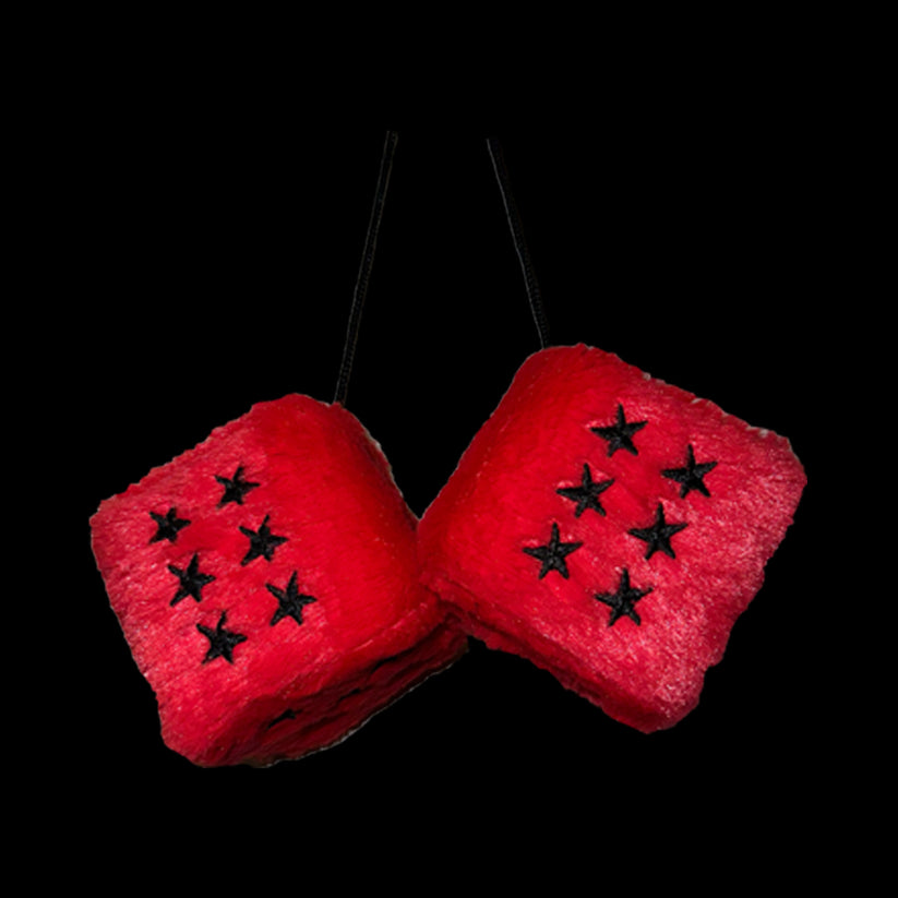 FUZZY DICE BOYS - BLOOD RED STARS – afraidofdrowning