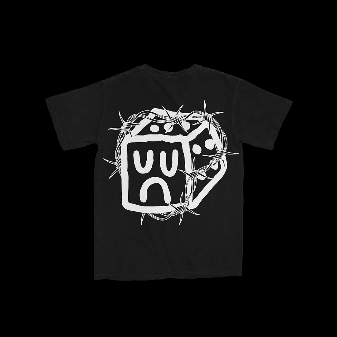 DICEBOY BARBED WIRE GAT SHIRT - BLACK – afraidofdrowning